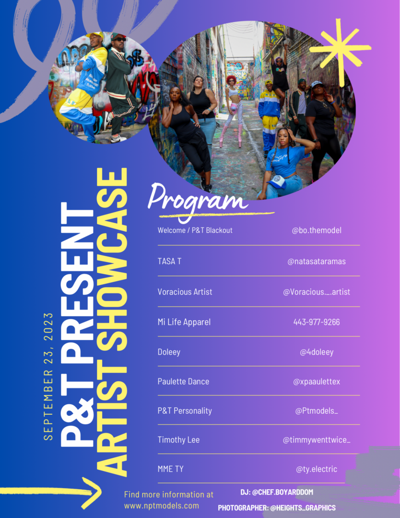 Artist Showcase Program – P&T Models